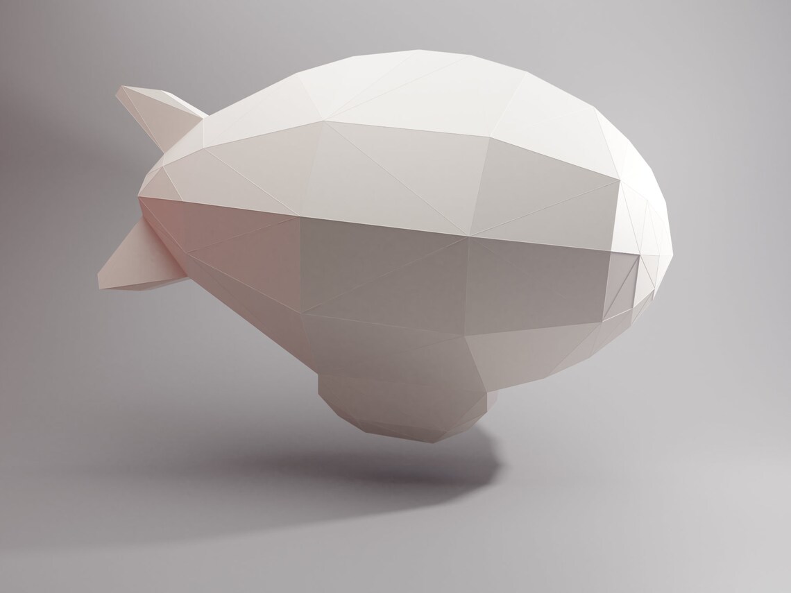3d Papercraft Airship for Kids Room. Origami Aircraft Trophy for ...