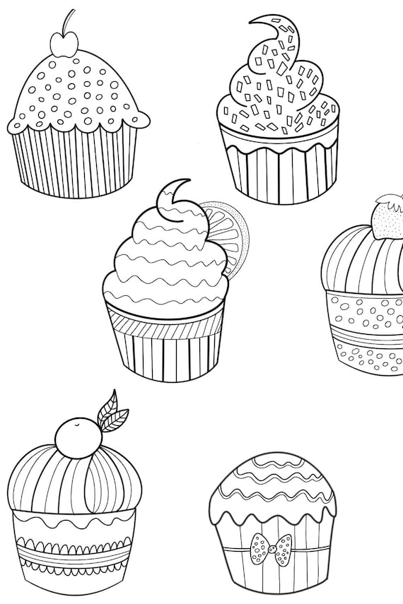 Muffin Coloring Pages