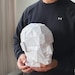 3d Human Face Papercraft Trophy. Origami Full Face Abstract Sculpture ...