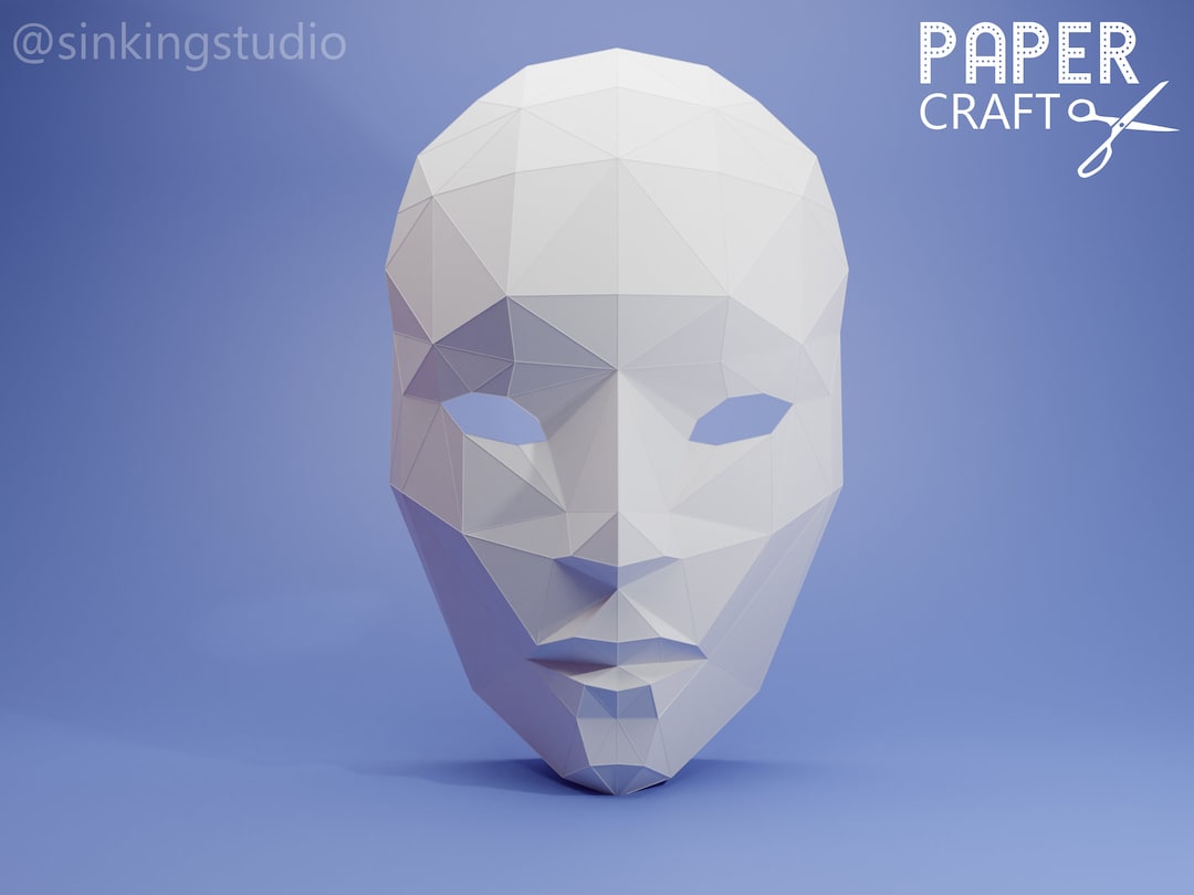 3d Papercraft Mask Venetian Face Pattern. Venice Mask Origami, Asaro ...