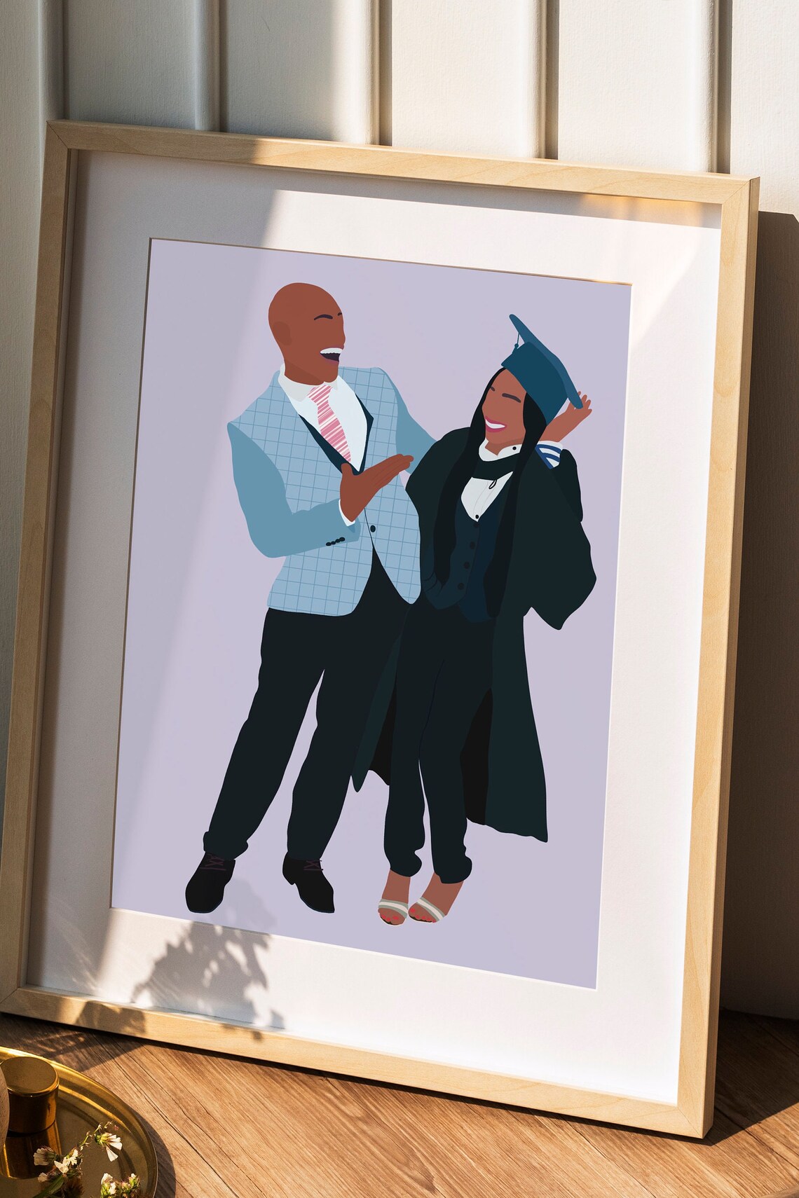 Graduation Portrait From Photo, Custom Grad Gift, Faceless Minimalist ...