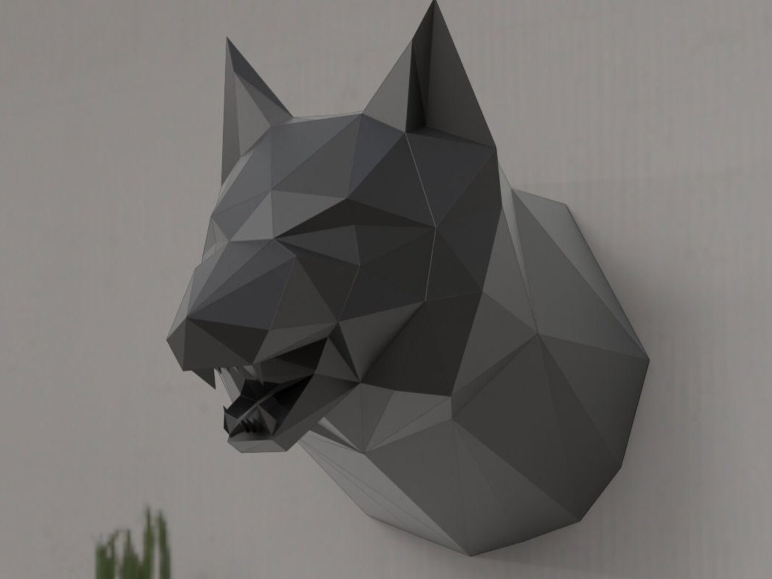 Papercraft Wolf Head Model: DIY 3D Puzzle for Home Decor, Wall Art ...