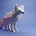 3D Papercraft Arctic Fox Template, Paper Decoration Low Poly Ornament ...