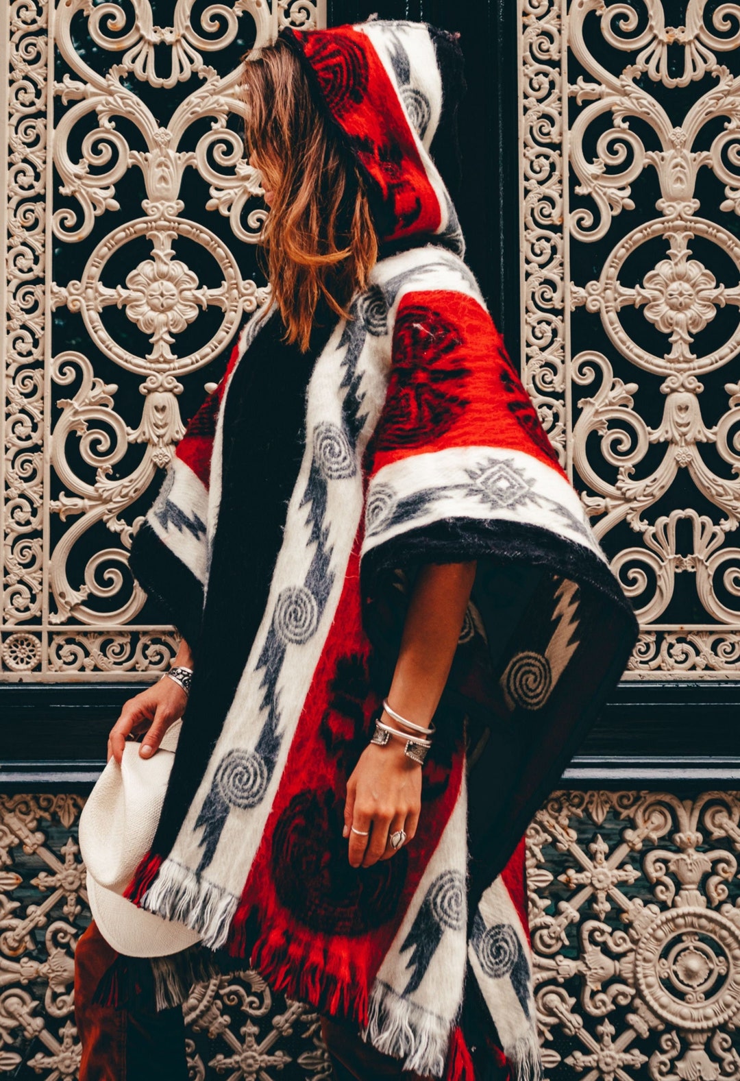 Poncho | Maya | Wool Poncho | Hooded Poncho | Peruvian Poncho | Alpaca ...