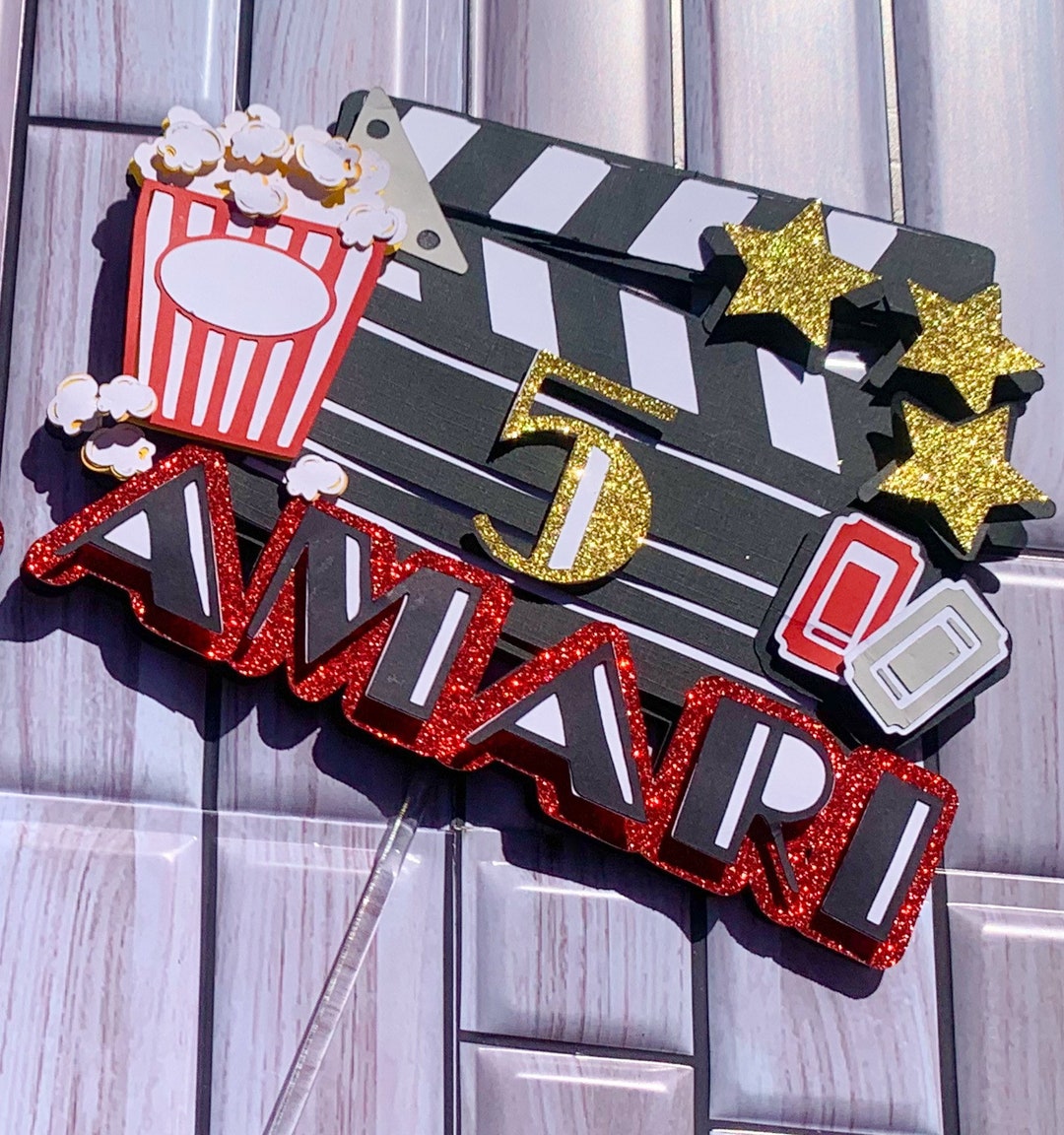 Movie Star Hollywood Theme Cake Topper Center Piece - Etsy