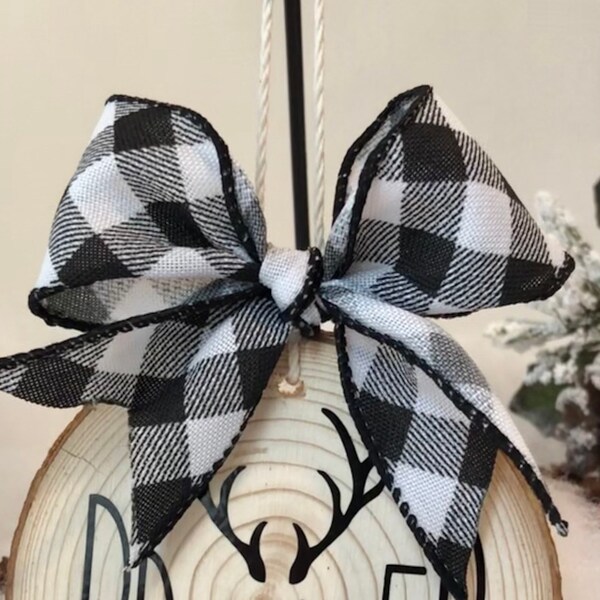 Black and White Plaid Bows - Etsy