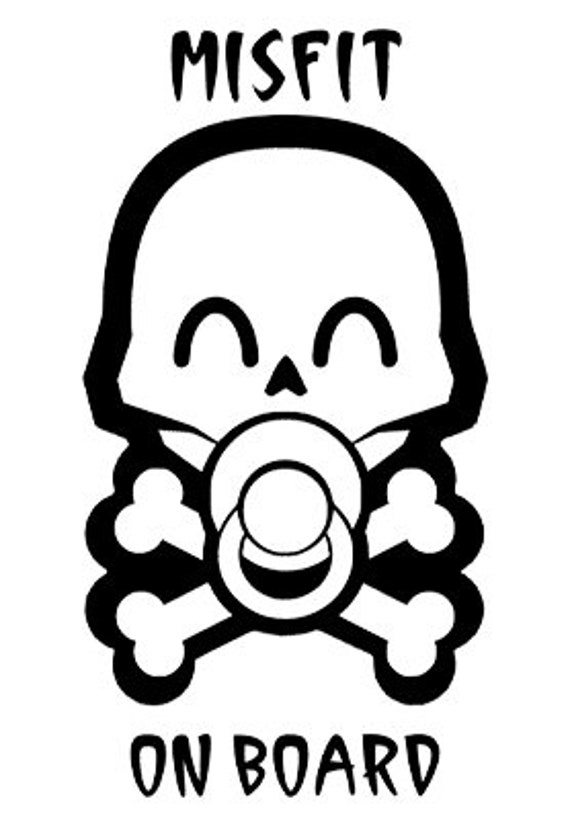 Baby on Board Decal Misfit Punk Rock Newborn Skull - Etsy