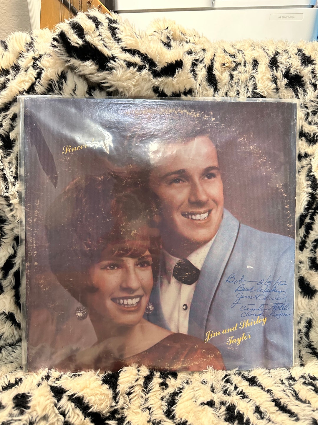 Autographed Vinyl Record: Jim and Shirley Taylor - Sincerely, Rare ...