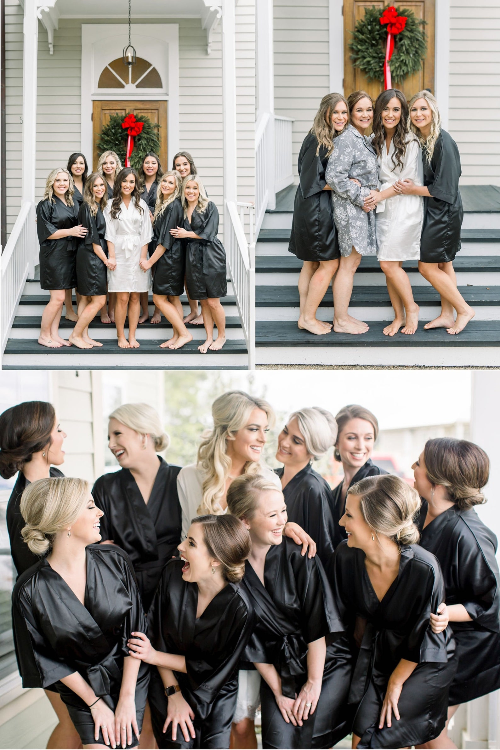 Mint Bridesmaid Robe Getting Ready Robe Solid Silky Satin - Etsy