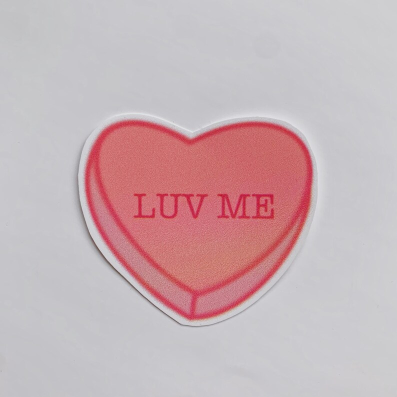 Candy Heart Sticker - Etsy
