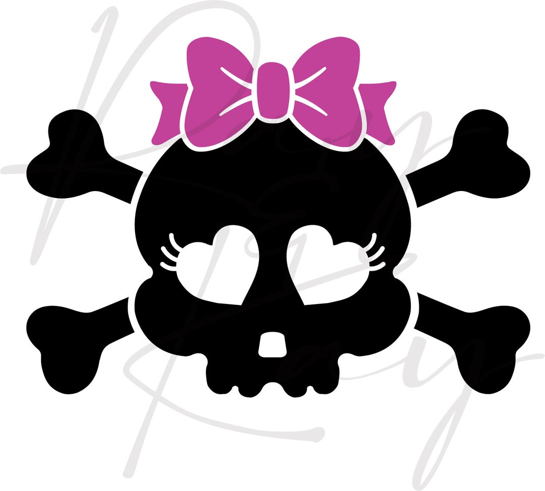 Skull - Girly Skull - Skull W/bow - SVG/PNG/JPG - Etsy