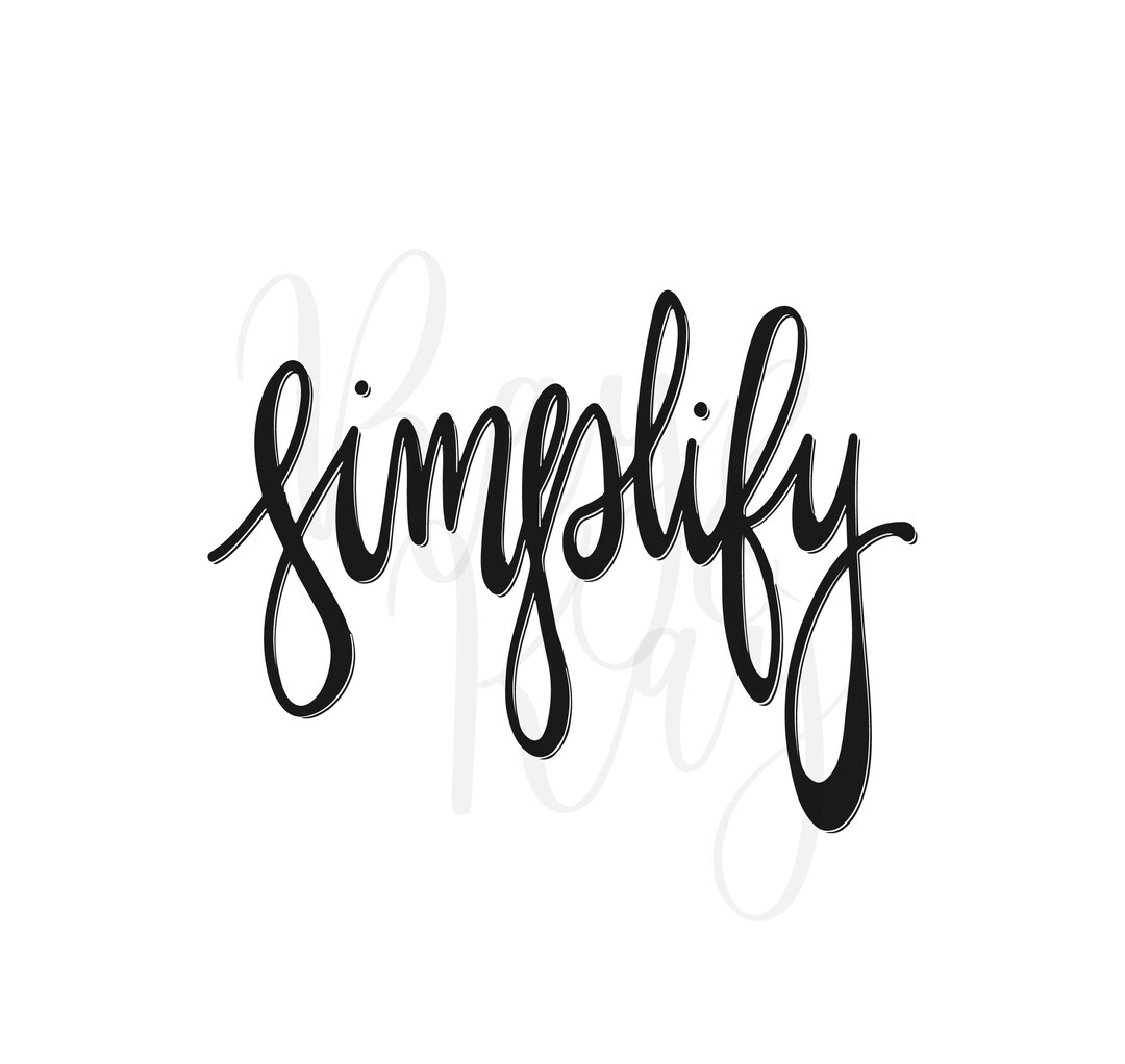 Simplify - Simple - Minimalist - SVG/PNG/JPG - Etsy