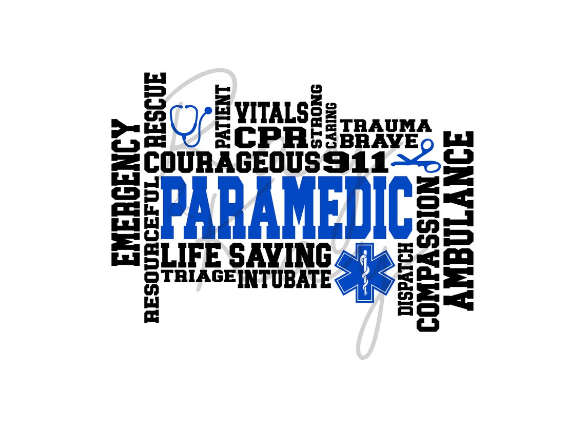 Paramedic - Word Art - Medical - Medic - SVG/PNG/EPS - Etsy