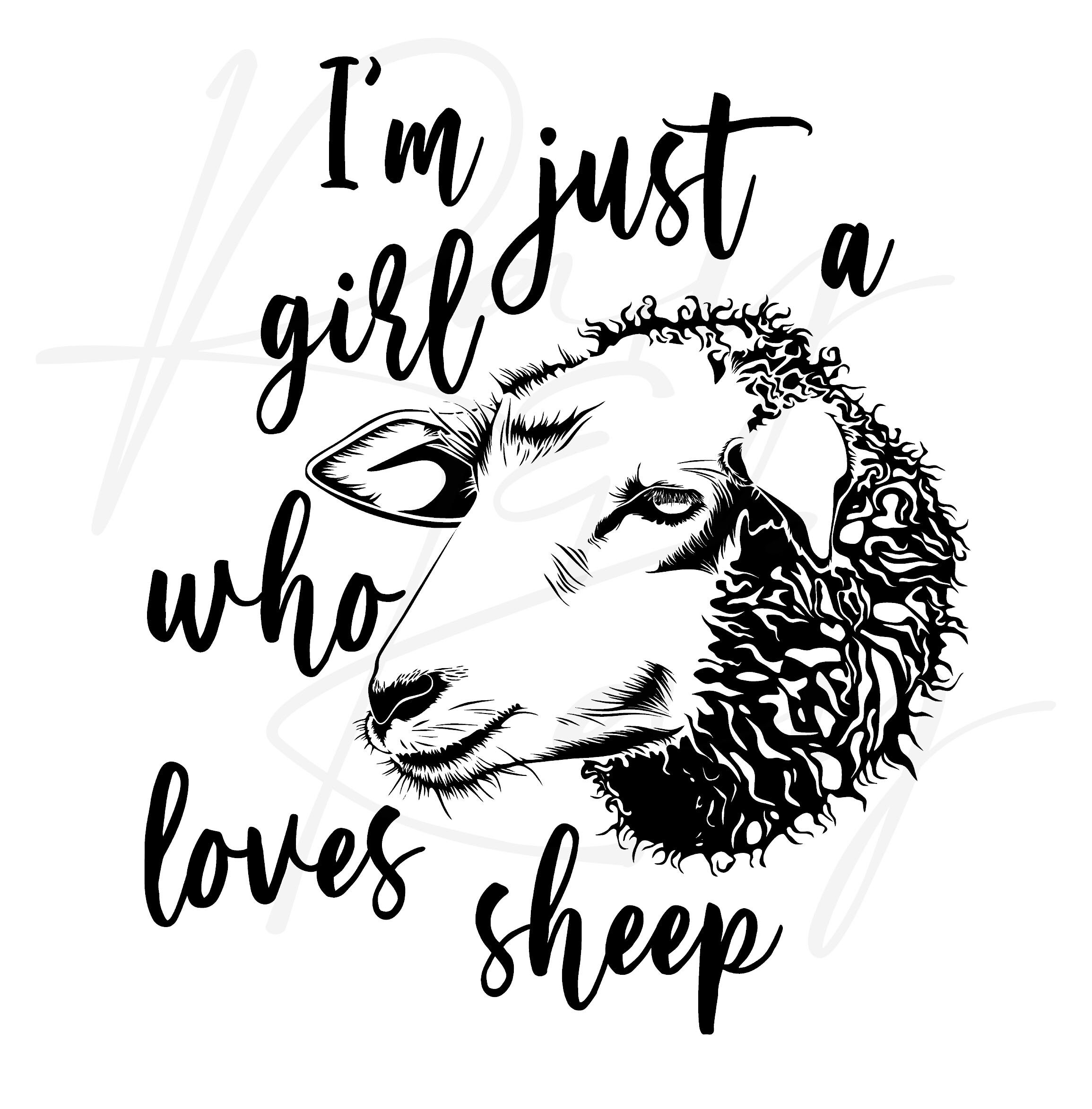 Farm Sheep Girl who loves sheep SVG/PNG/JPG | Etsy
