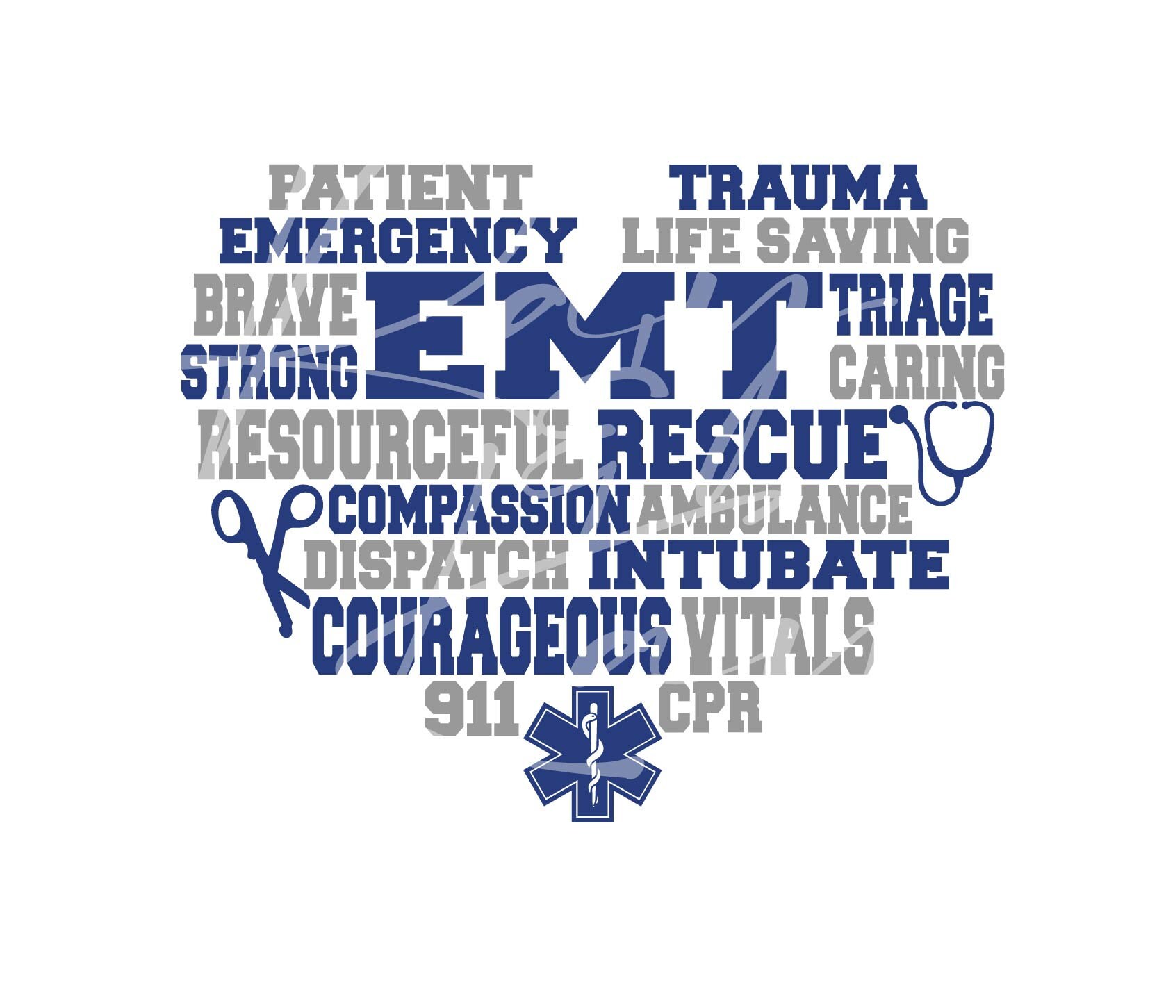 EMT Heart Details SVG/PNG/JPG | Etsy