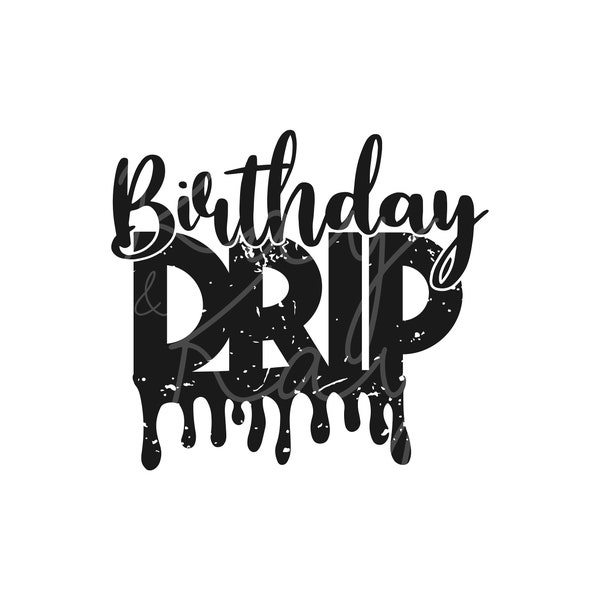 Birthday Queen Drip Svg - Etsy