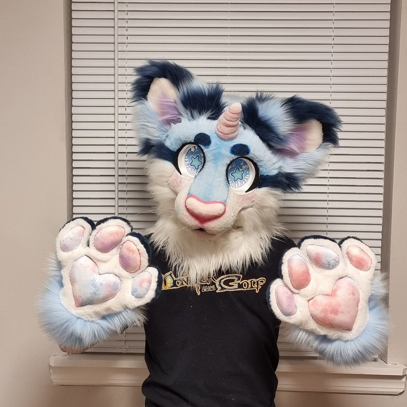 Feline Unicorn Kitty Furry Fursuit Partial Fursona - Etsy New Zealand