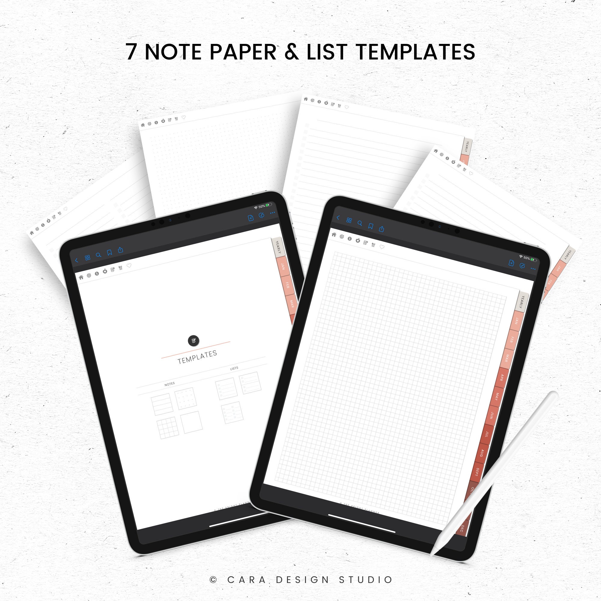 Undated Digital Planner Goodnotes Ipad Planner Minimalist - Etsy
