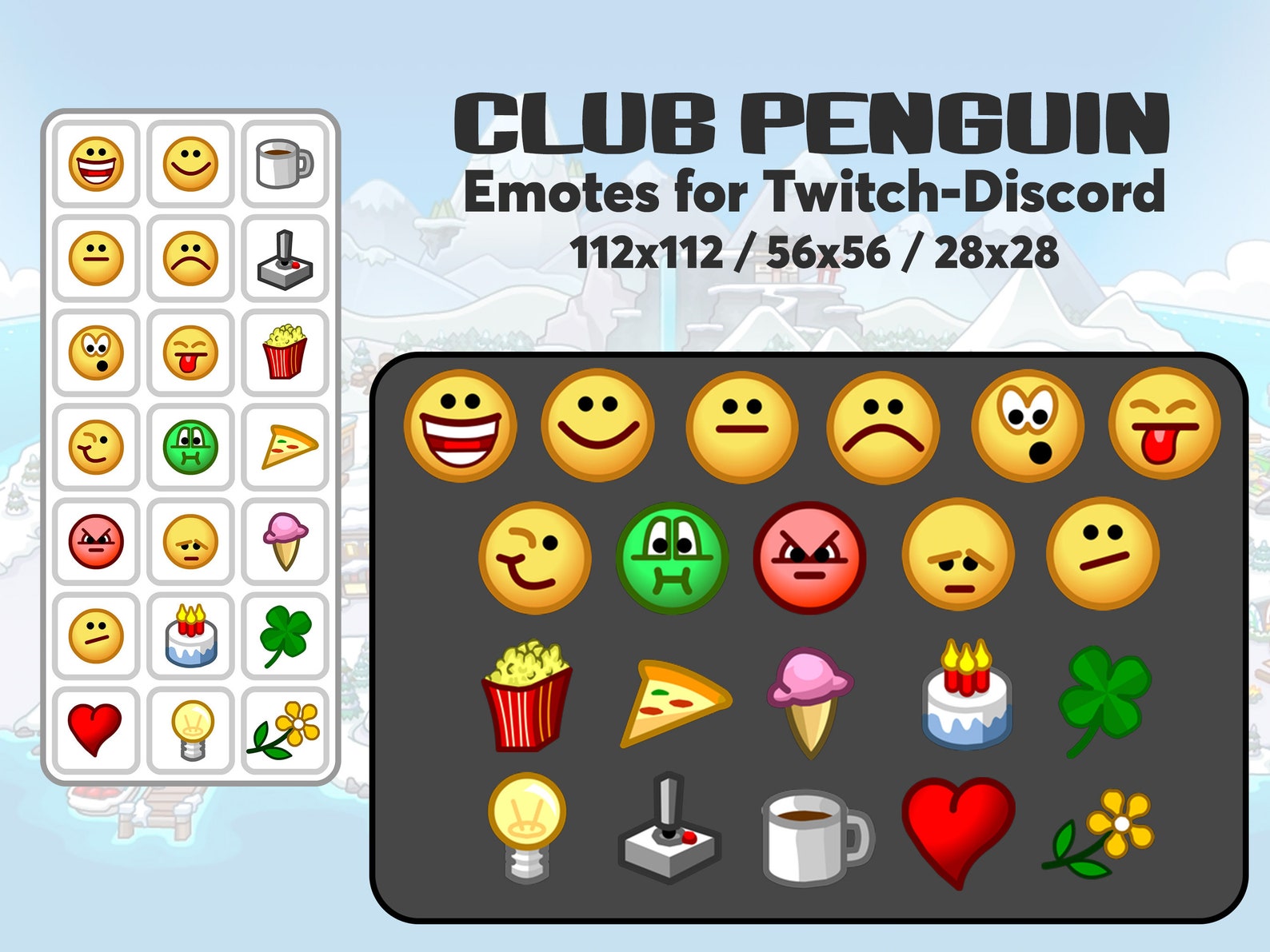 Club Penguin Twitch Discord Emotes / 21 Emotes! / Nostalgia / Streamer ...