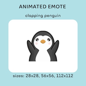 Clapping Penguin - Adorable - Animated Emote / Twitch, Discord - Etsy