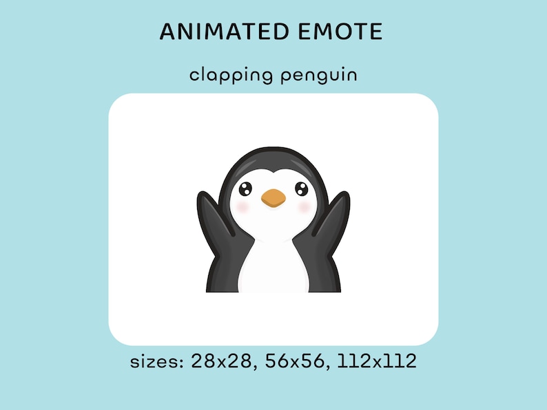Clapping Penguin - Adorable - Animated Emote / Twitch, Discord - Etsy
