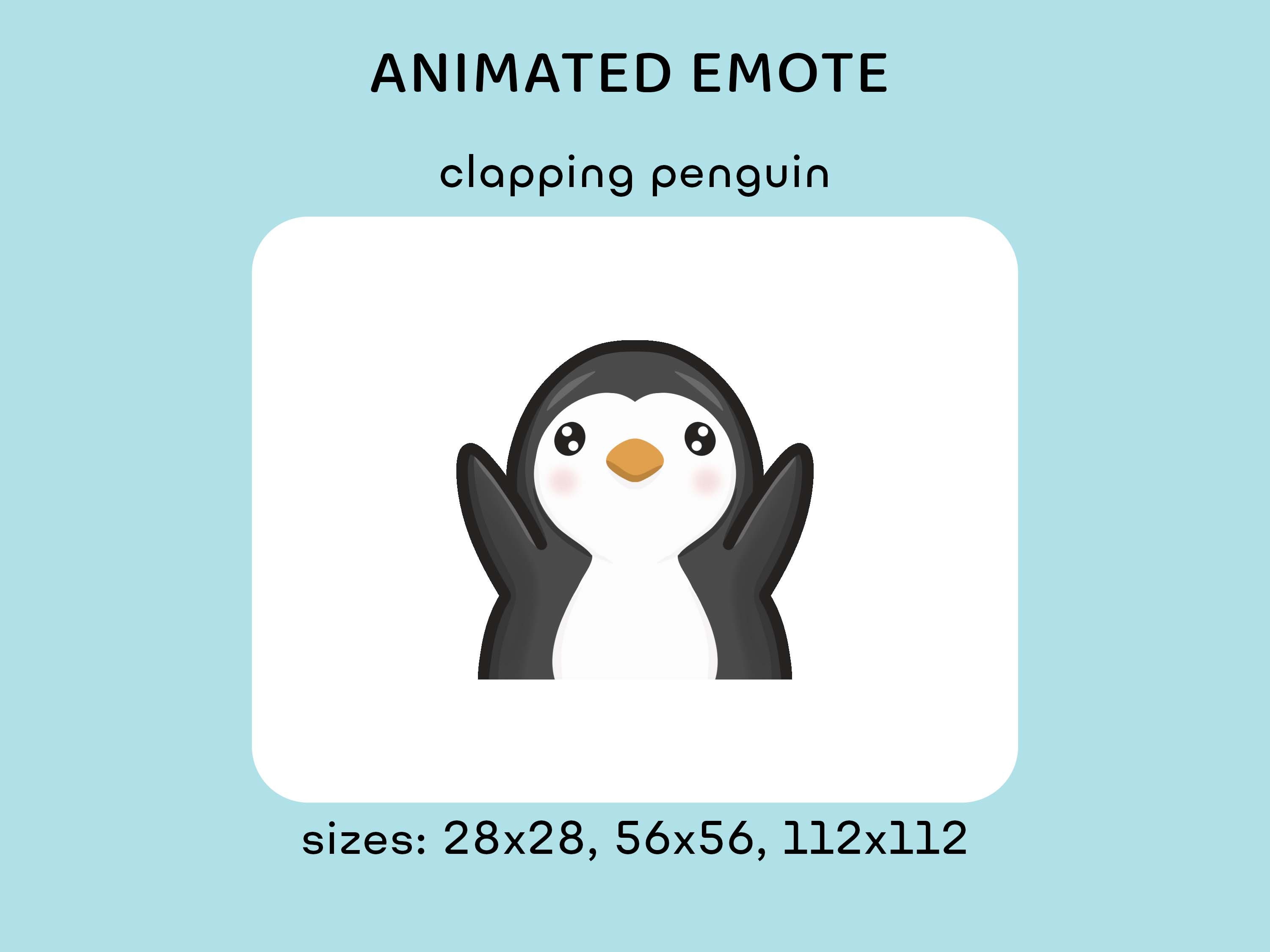 Clapping Penguin - Adorable - Animated Emote / Twitch, Discord - Etsy