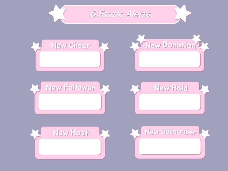 Twitch Stream Package - PINK STAR - Streamer Graphics - Twitch ...