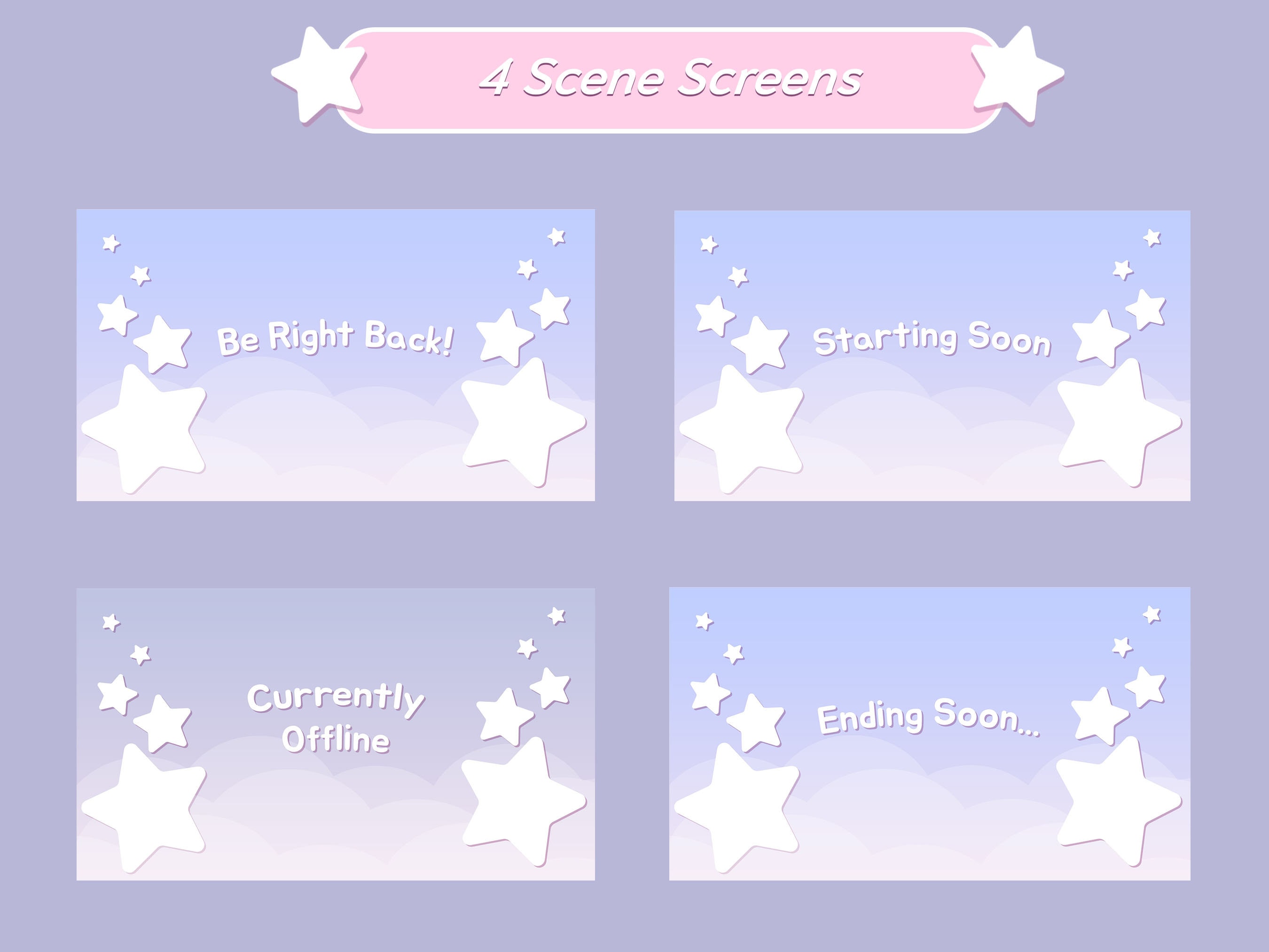 Twitch Stream Package - PINK STAR - Streamer Graphics - Twitch ...