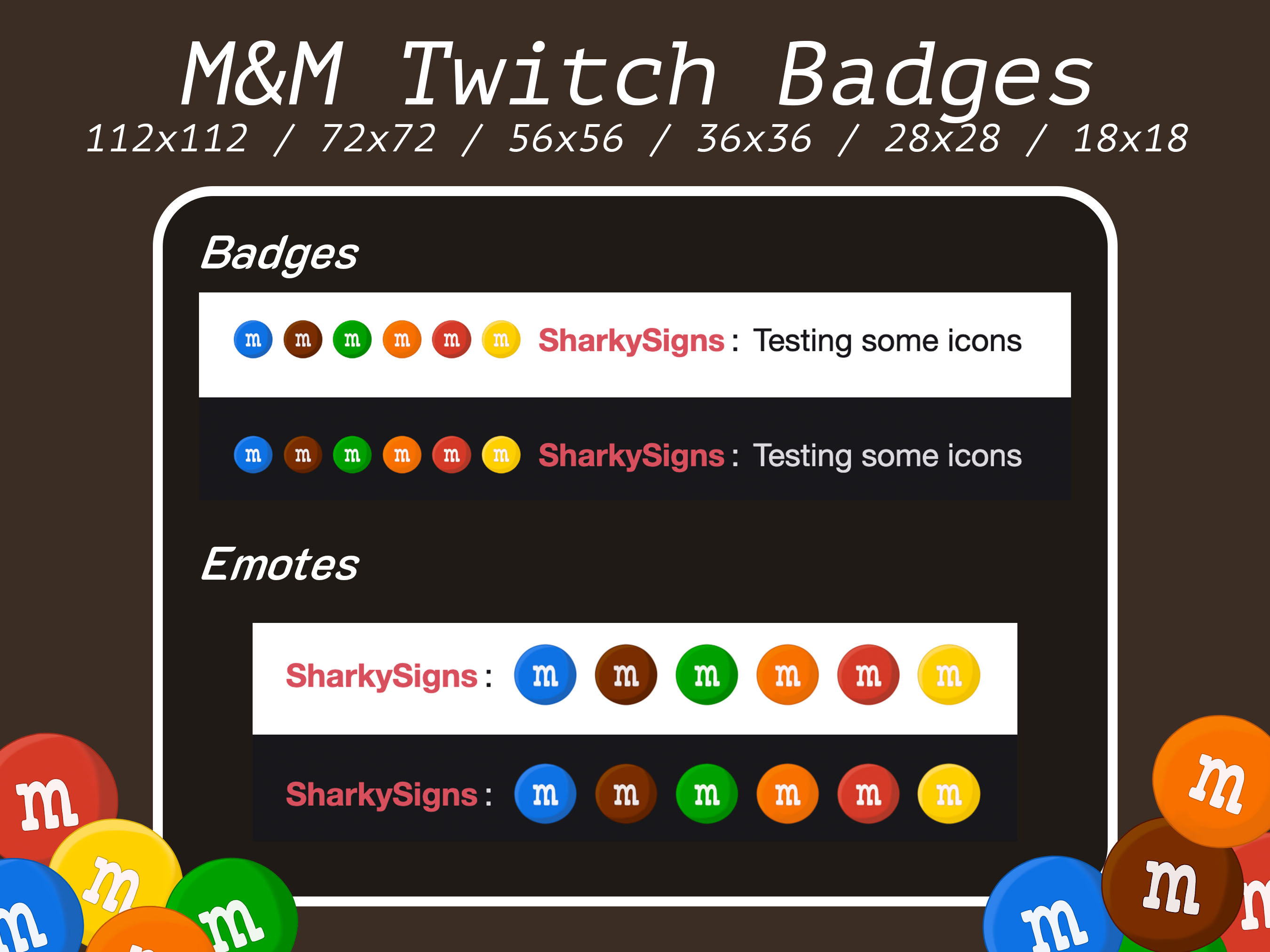 M&M Twitch Badge / Emotes / Sub Badges / Bit Badges / Emote / Streamer ...