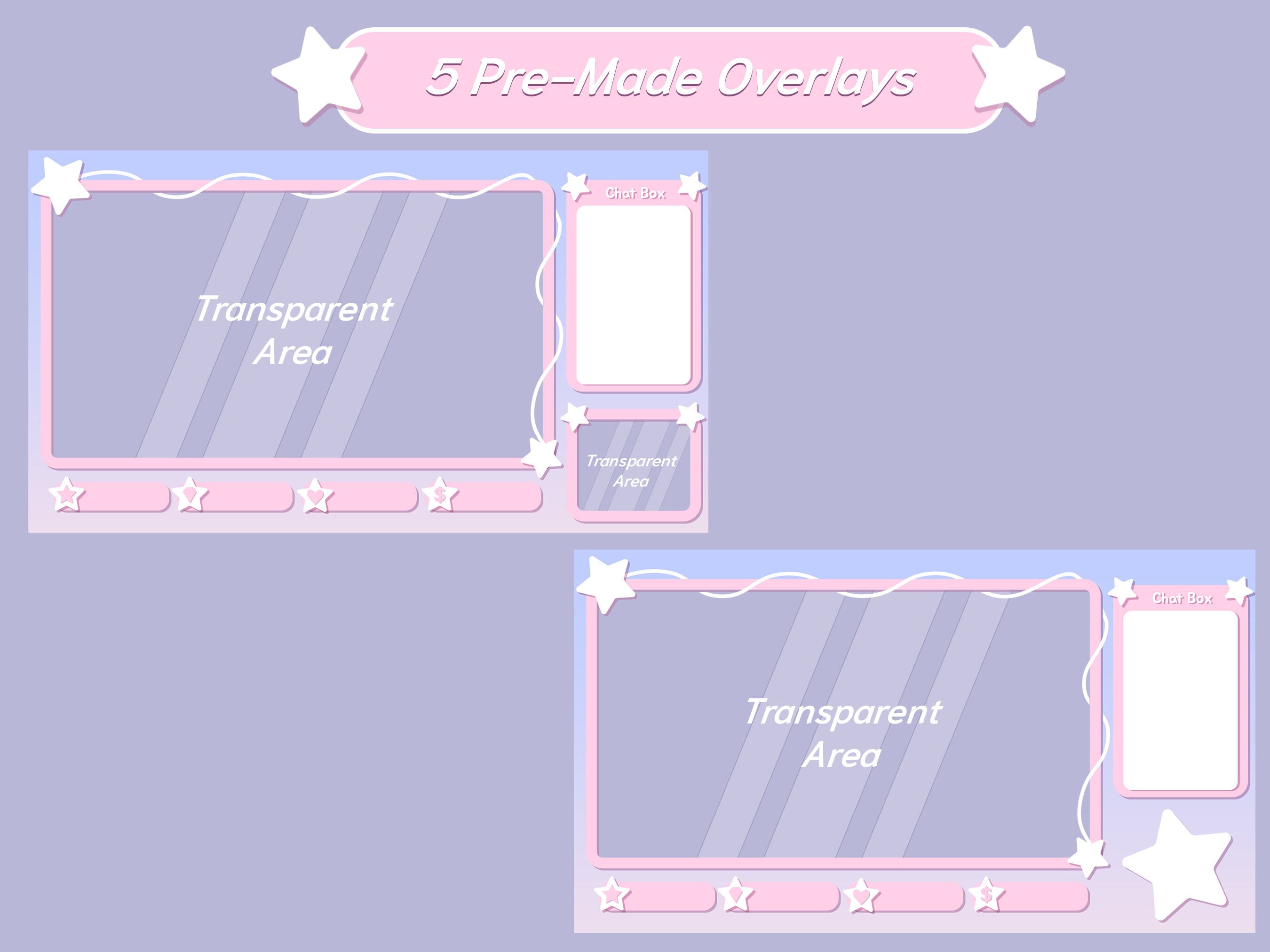 Twitch Stream Package - PINK STAR - Streamer Graphics - Twitch ...