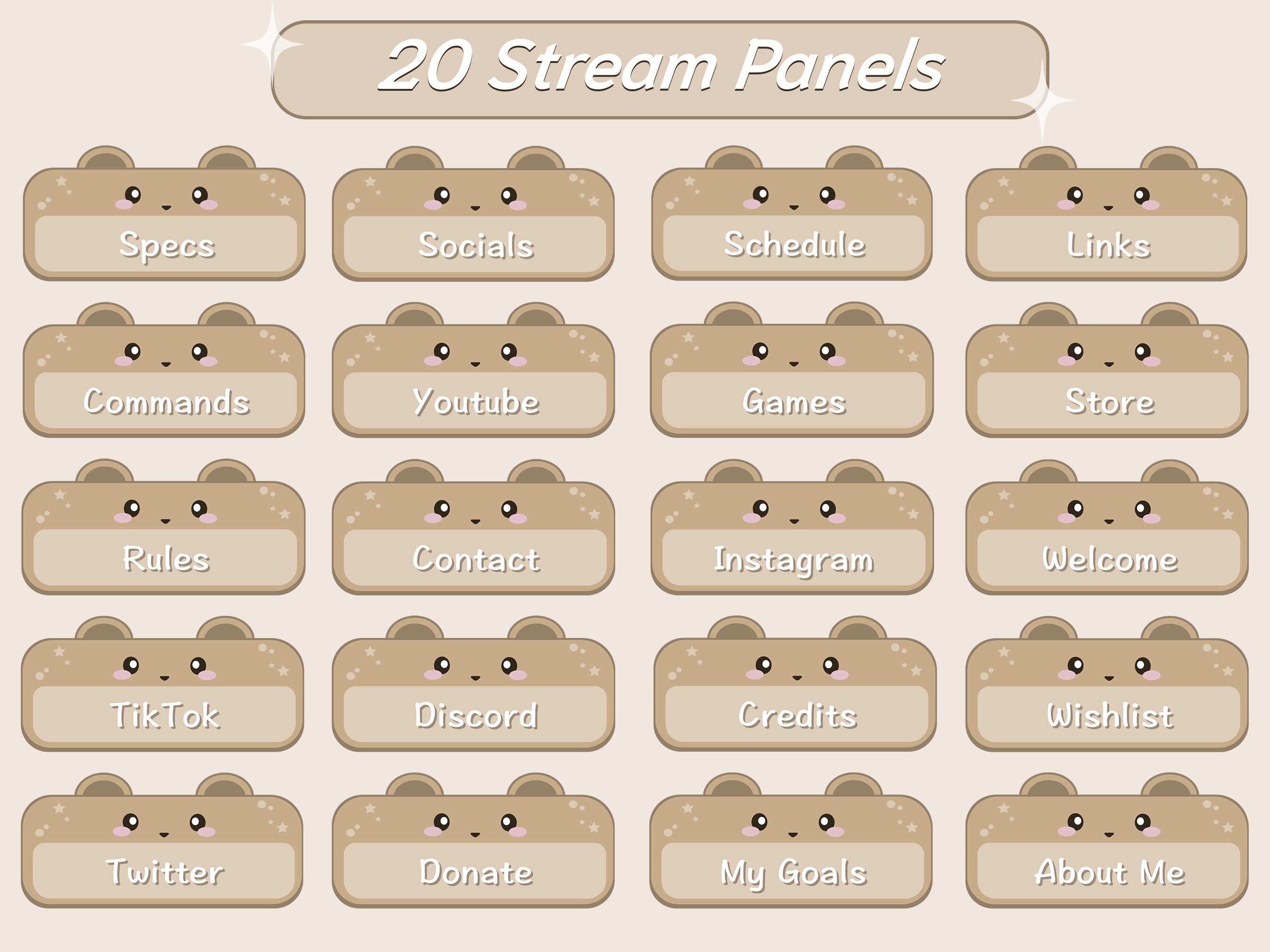 Twitch Stream Package - Cozy Bear - Streamer Graphics - Twitch ...