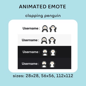 Clapping Penguin - Adorable - Animated Emote / Twitch, Discord - Etsy
