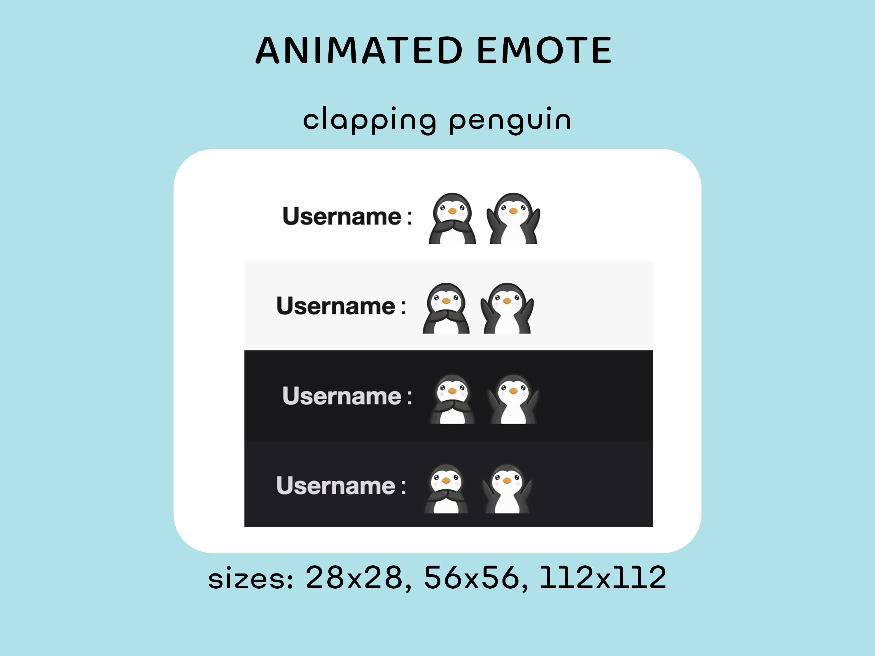 Clapping Penguin - Adorable - Animated Emote / Twitch, Discord - Etsy
