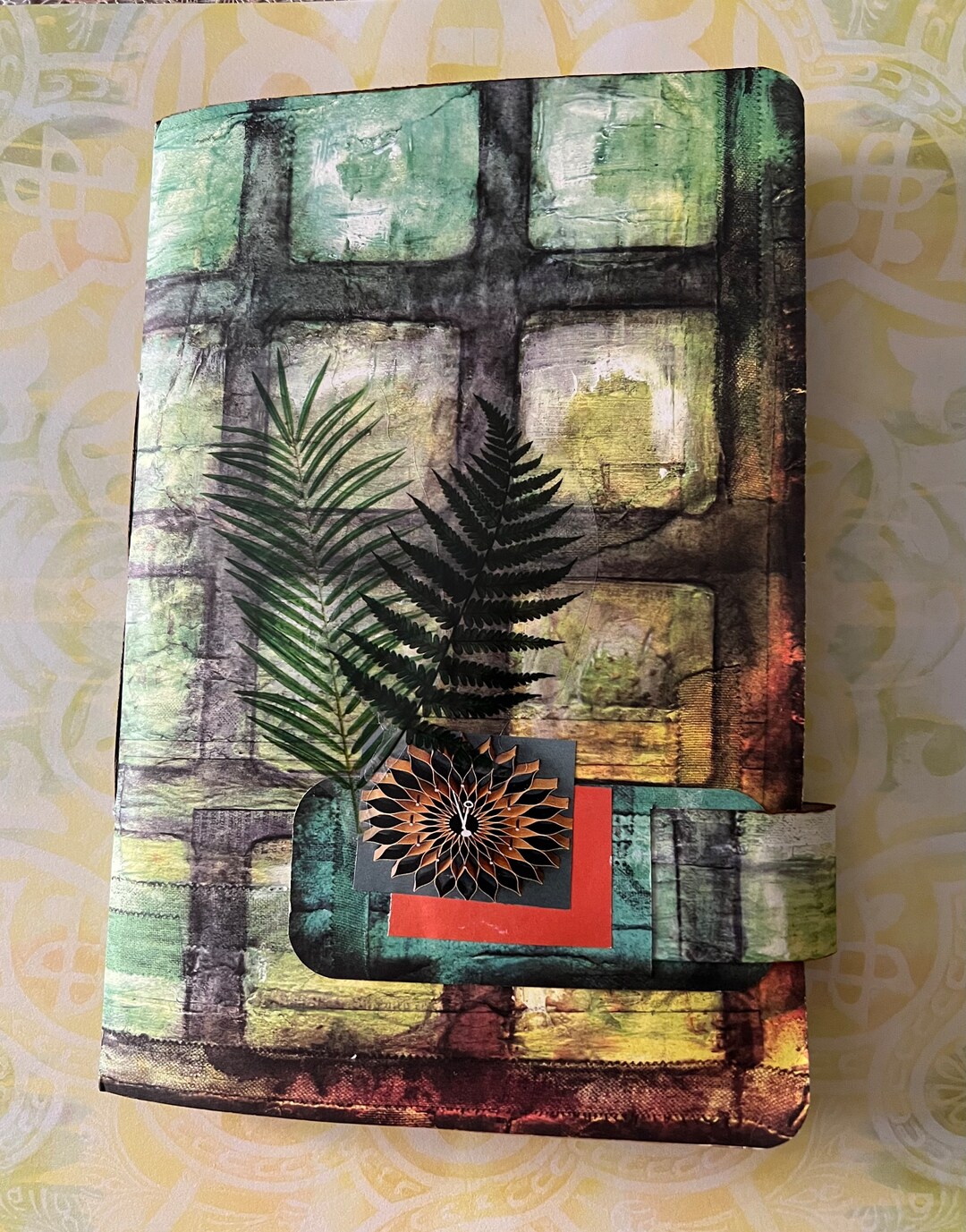 Chunky Handmade Green Junk Journal, Reflection Diary, Wellness Book ...