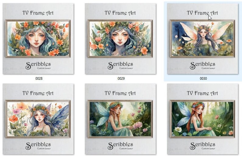 Fairy TV Frame Art – Watercolor Flower Fantasy (digital Download) - Etsy