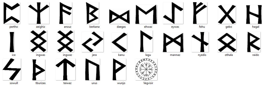 Rune Symbols 200+ PNG & SVG Files for Laser, Cricut, Svg Bundle - Runes ...