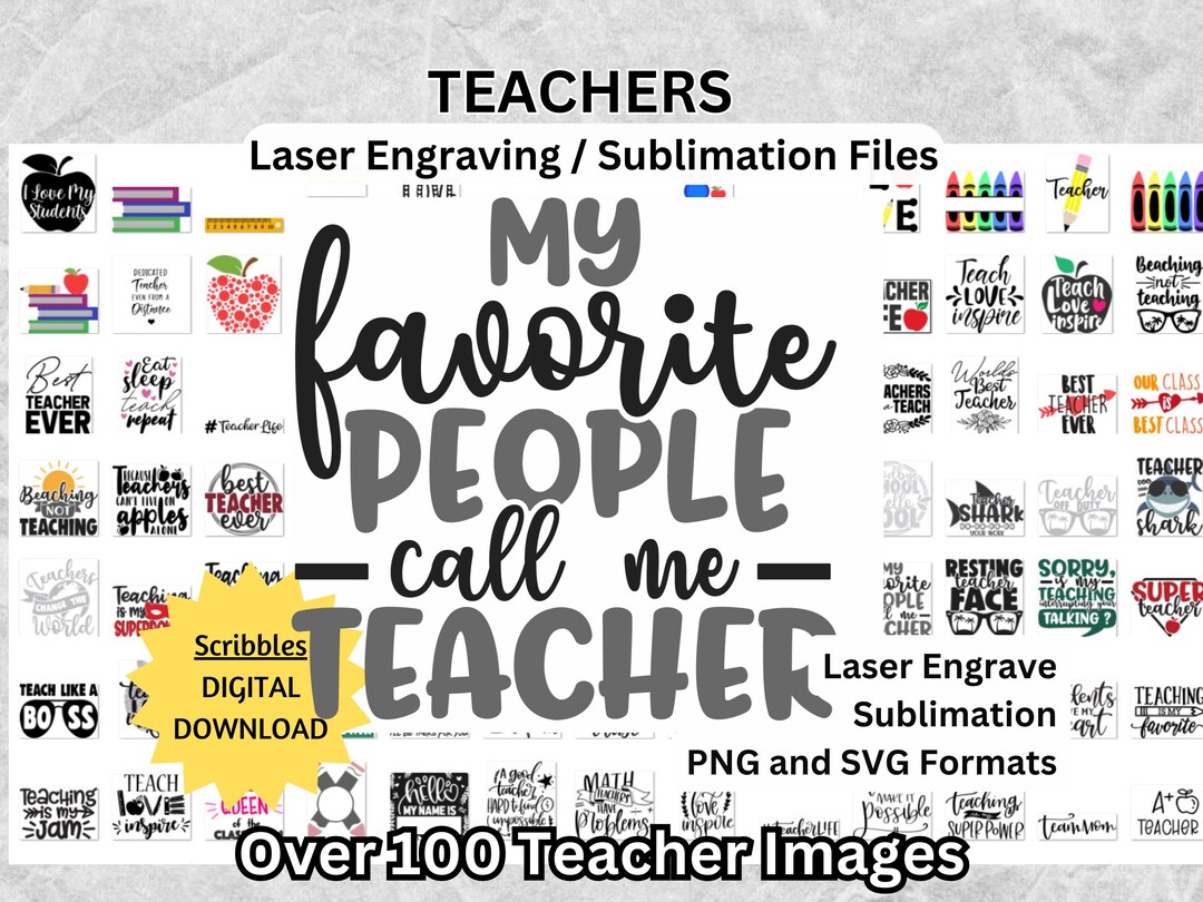 Teachers SVG Clipart Bundle, Laser Cricut Files (digital Download) - Etsy