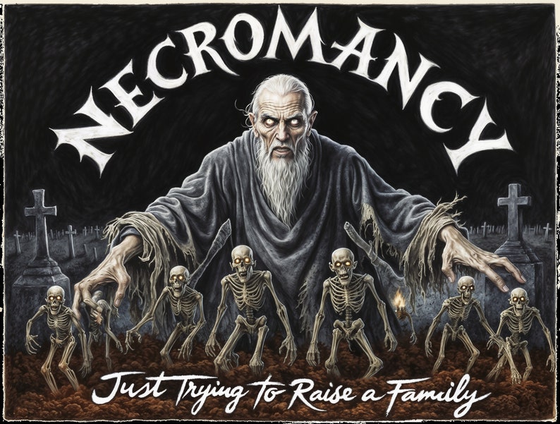 Necromancy D&D Sublimation Art Hi-res PNG File RPG, Tabletop Games Art ...