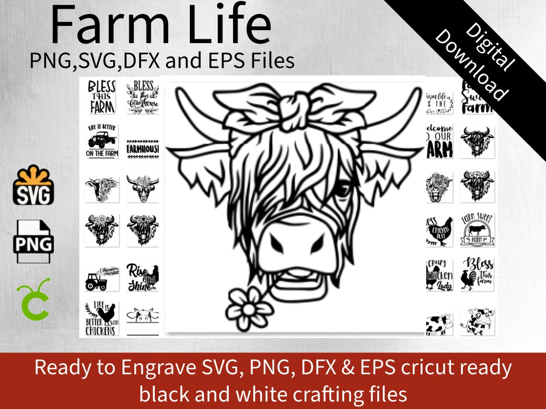 Farm Life Files for Laser, Cricut, Svg - Over 100 Farm Life Svg, Png ...