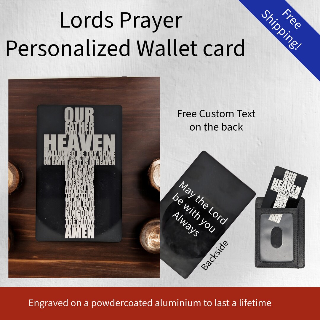 Personalized Lords Prayer Engraved Wallet Card – Religious Gift - Etsy