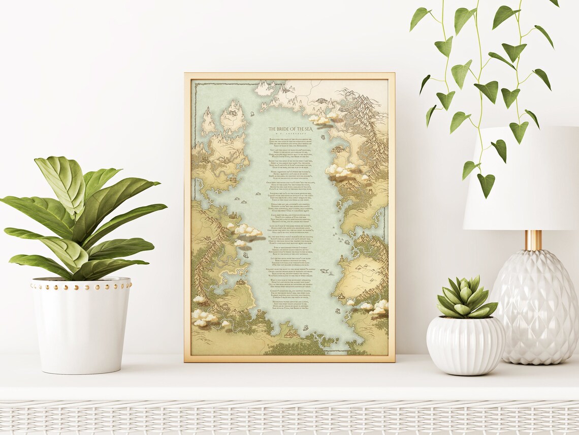 Lovecraft 'bride of the Sea' Poem Poster - Light Fantasy - HP Lovecraft ...