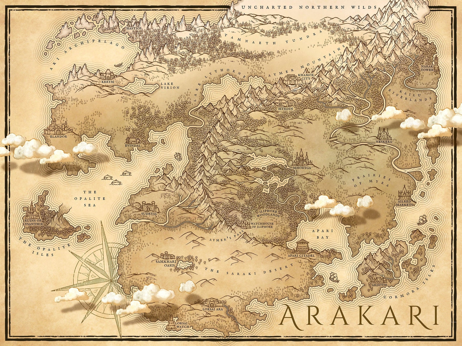 Custom Parchment Map Fantasy Worldbuilding Custom Dnd Map - Etsy