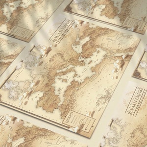 Ancient Rome Map - Vintage Parchment Style Roman Empire Map, Ancient ...