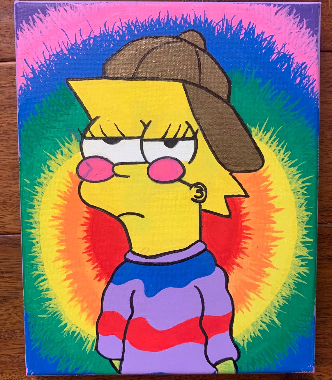 Stoner Hippie Lisa Simpsons Canvas Painting | Etsy Stoner Hippie Lisa Simpsons Canvas Painting | Etsy