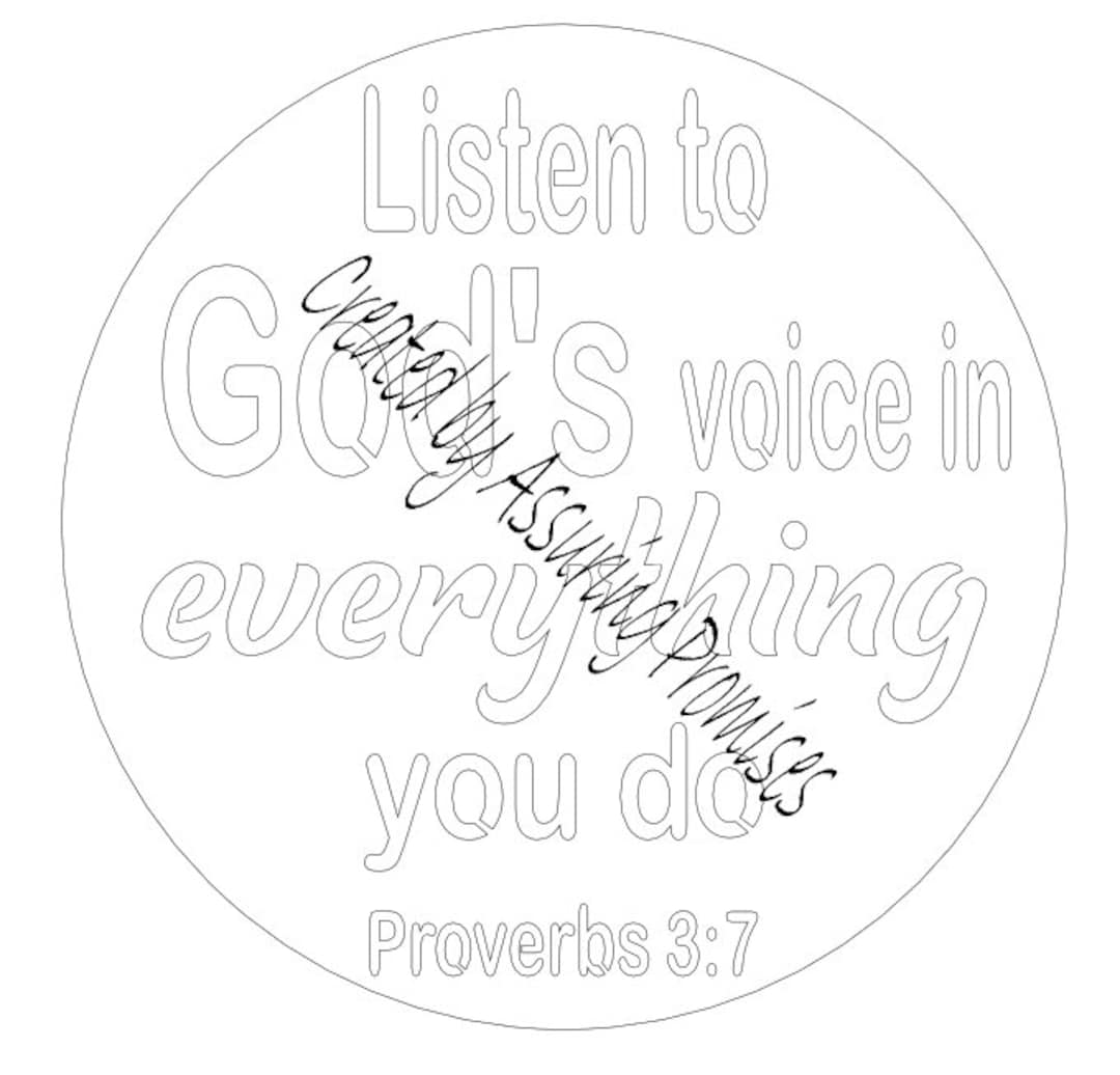 Listen to God's Voice - SVG File - Etsy
