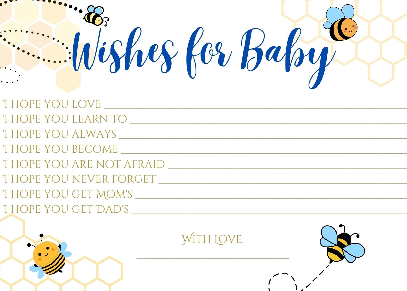 Printable Baby Shower, Baby Digital Print, Bee Baby Shower, Themed Baby ...