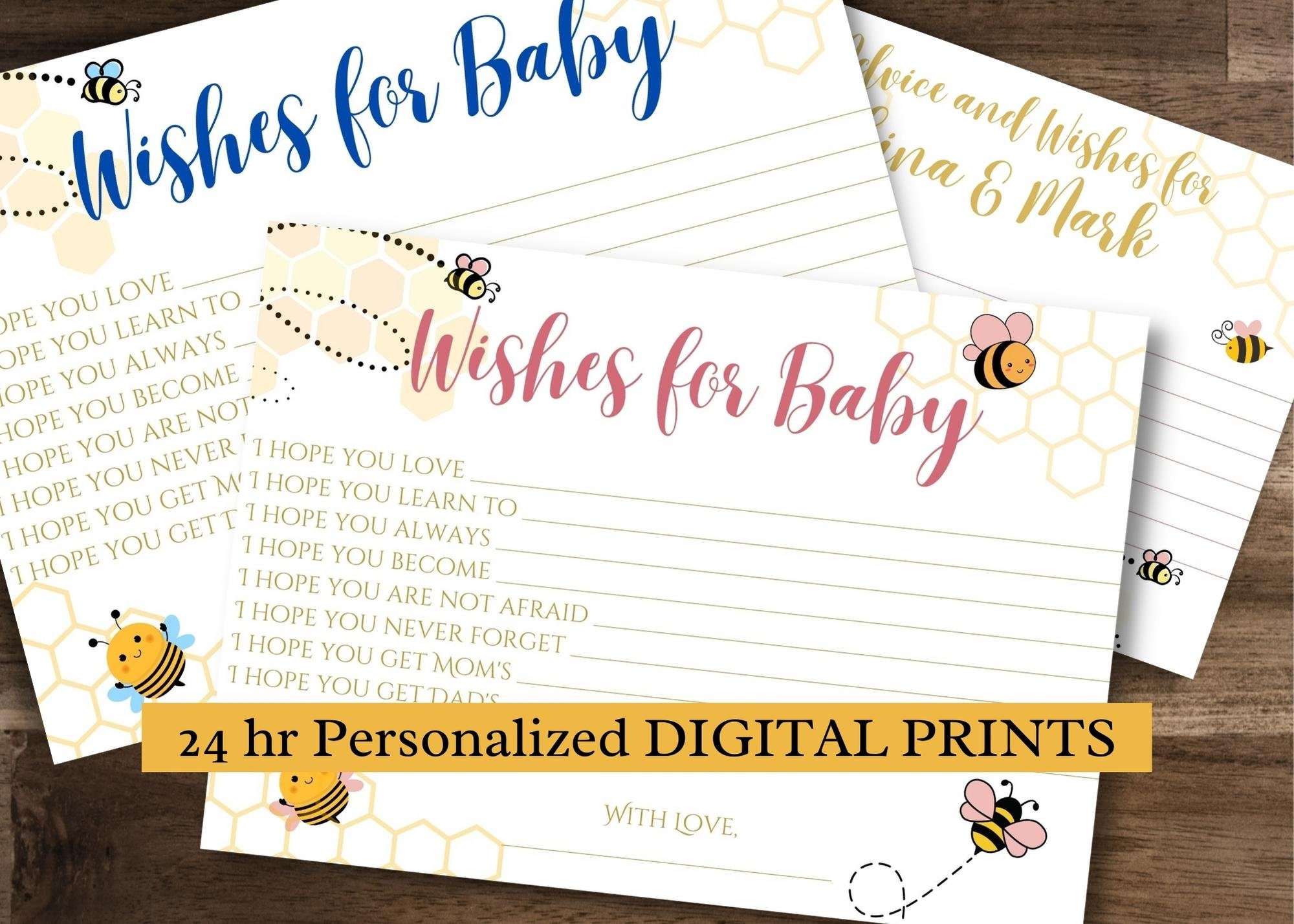 Printable Baby Shower, Baby Digital Print, Bee Baby Shower, Themed Baby ...