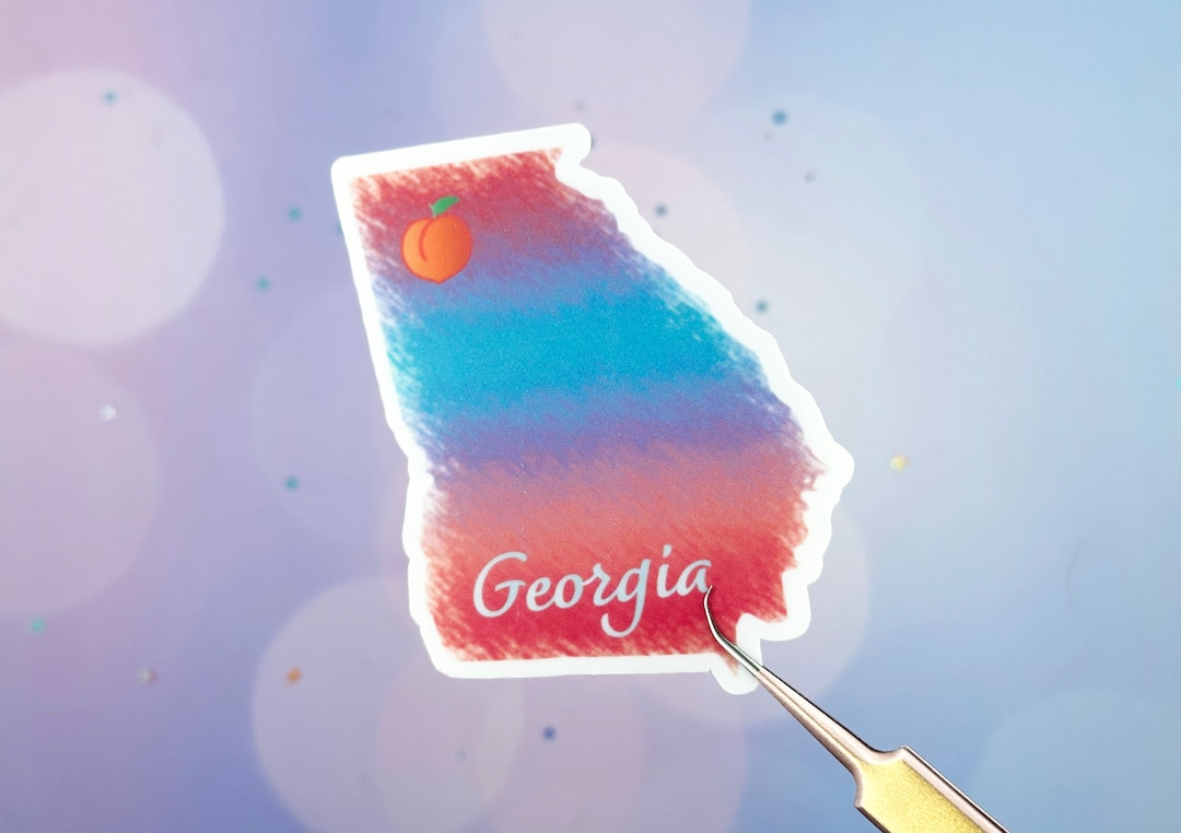 Georgia Sticker for Waterbottle Sticker, State Sticker, Georgia Decal ...