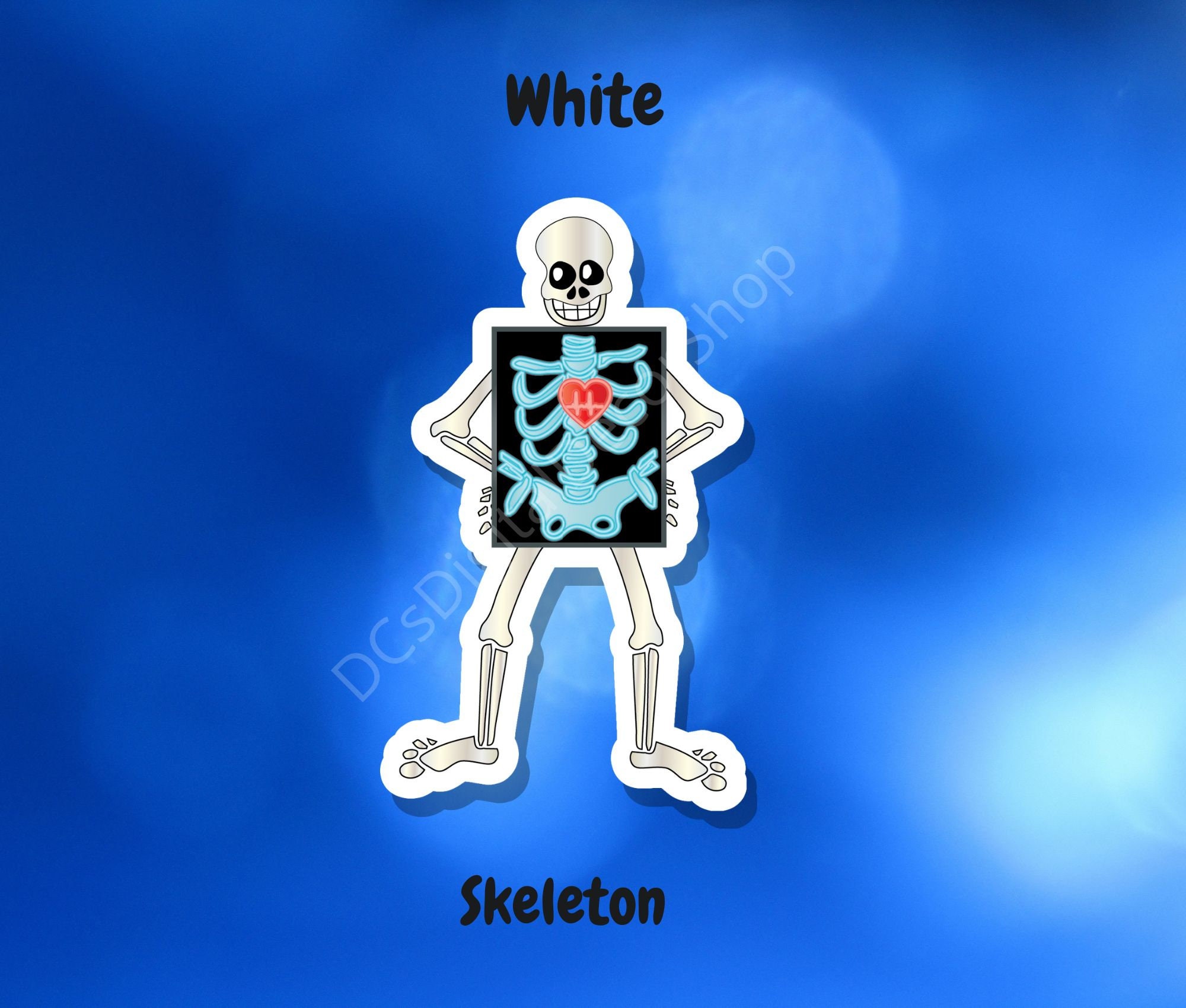 Skeleton Sticker Skeleton Decor Stickers Xray Tech - Etsy