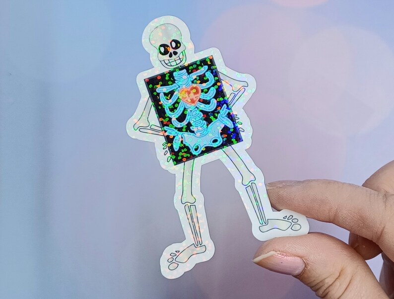 Skeleton Sticker Skeleton Decor Stickers Xray Tech - Etsy